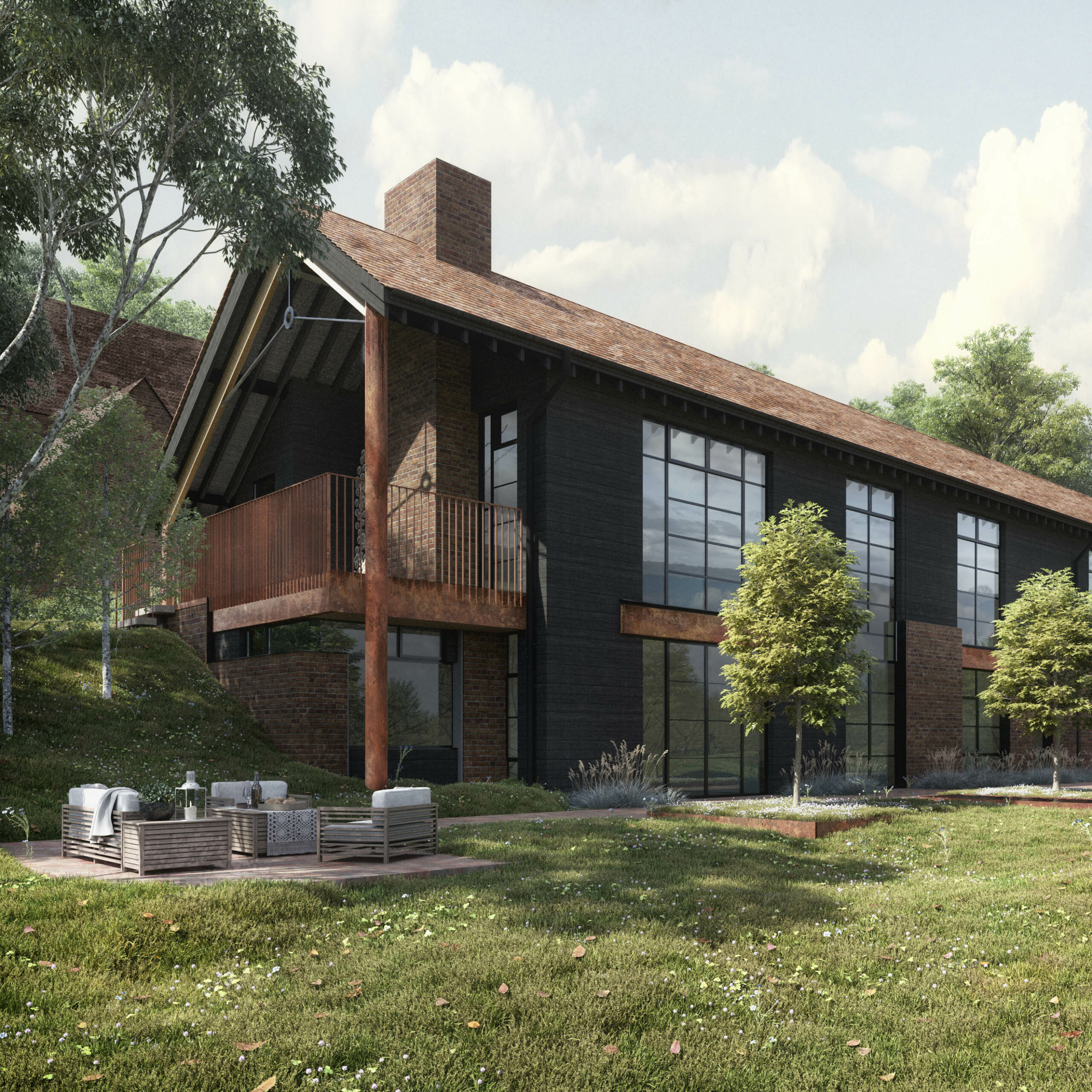 A Modern Industrial Style New Build Nears Completion | HollandGreen