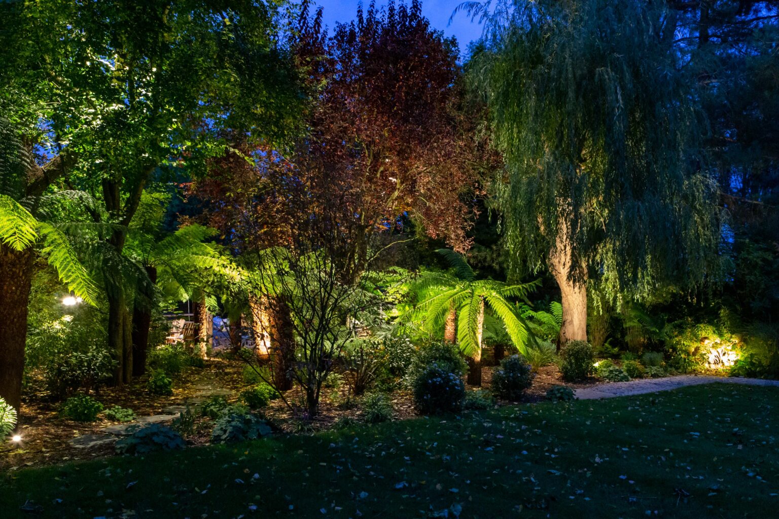 Designing beautiful garden lighting at night HollandGreen